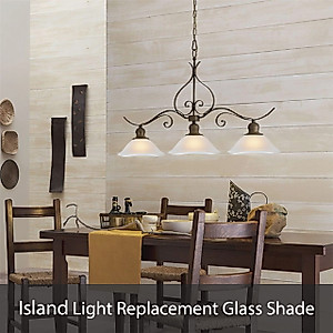 Aspen Creative 25301-64-1, Alabaster Glass Shade for Medium Base Socket Torchiere Lamp, Swag Lamp, Pendant, Island Fixture, 12-7/8" Diameter x 5-3/4" Height