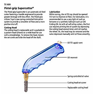 Toyo Pistol Grip Glass Cutter, Assorted Colors