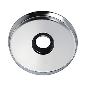 DGBRSM 4'' Oversized Shower Arm Flange Universal Replacement Escutcheon Cover Plate Extra Large Round Escutcheon Cover Plate for Shower Head Arm, Chrome