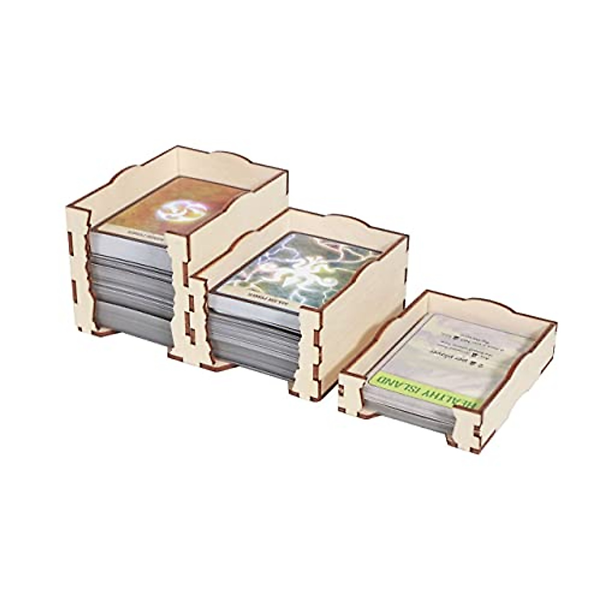 The Broken Token Game Organizer Compatible with Spirit Island - Wooden Game Organizing Box with Multiple Trays