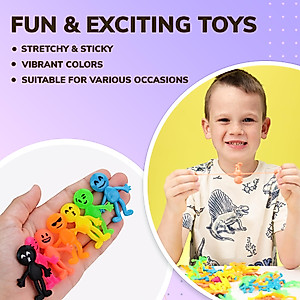 Bulk Toys - 2.5 Inch Stretchy Emoji Toys - Figurines for Kids - 100 Pcs Small Figurines for Party Favors - Fillers Goodie Bag Supplies - Pinata Stuffers - Bulk Gifts for Kids - Vending Machine Toy