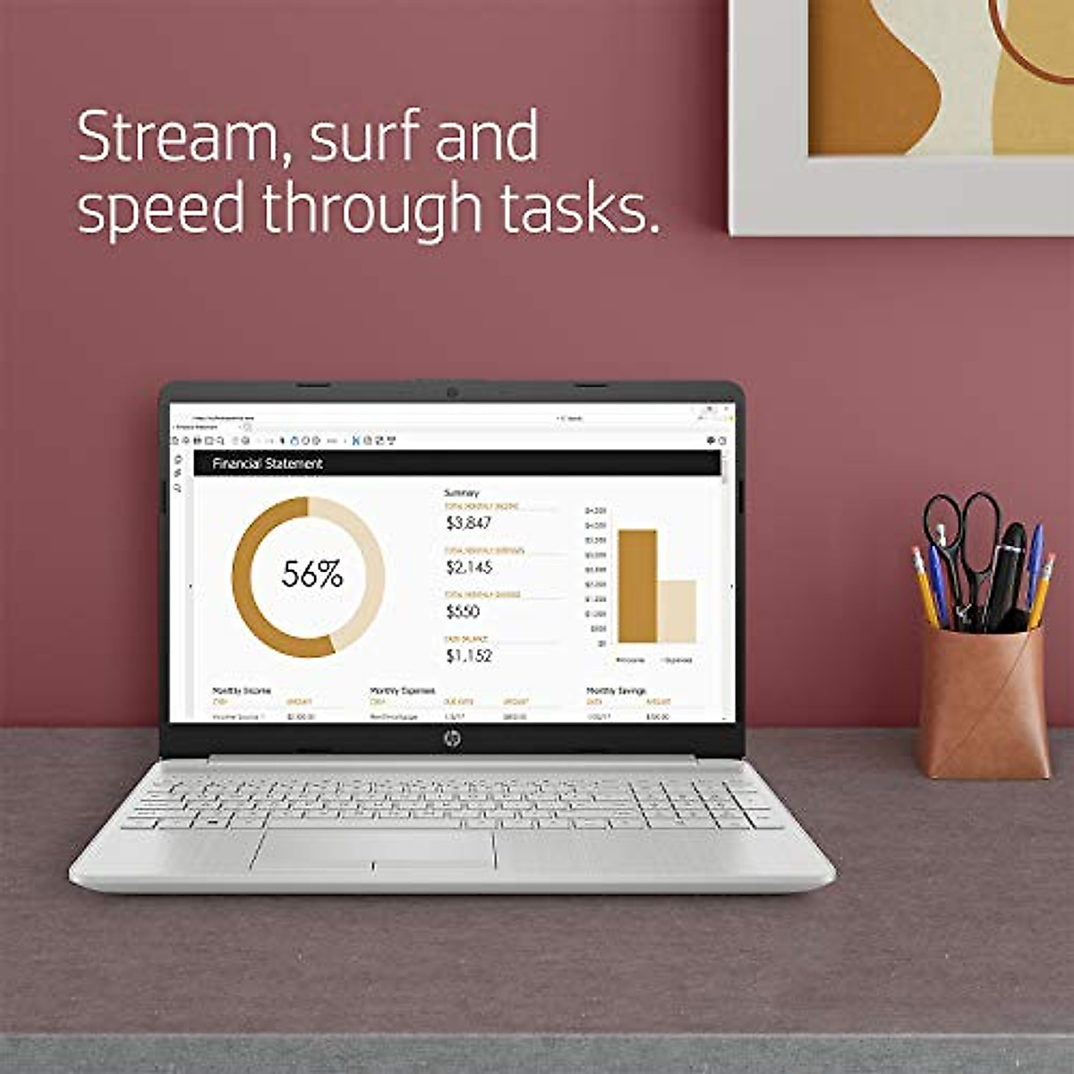 HP Pavilion 15.6" FHD Laptop (2022 Latest Model), AMD Ryzen 5 5500U (Beats i7-11370H), 32GB RAM, 1TB PCIe NVMe M.2 SSD, Thin & Portable, Micro-Edge & Anti-Glare Screen, Long Battery Life, Windows 11