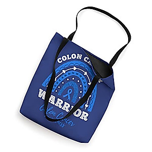 Colon Cancer Warrior Blue Ribbon Colorectal Colon Cancer Tote Bag