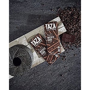 Taza Chocolate Organic Amaze Bar 95% Stone Ground, Wicked Dark, 2.5 Ounce (6 Count), Vegan