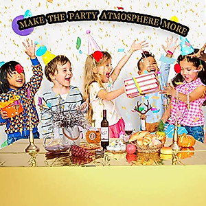 Youyole 6 Pack Iridescence Plastic Tablecloths Gold Foil Shiny Disposable Laser Rectangle Table Cloths for Party Wedding Christmas Birthday Holiday Party Decorations 54" x 108" (Gold)