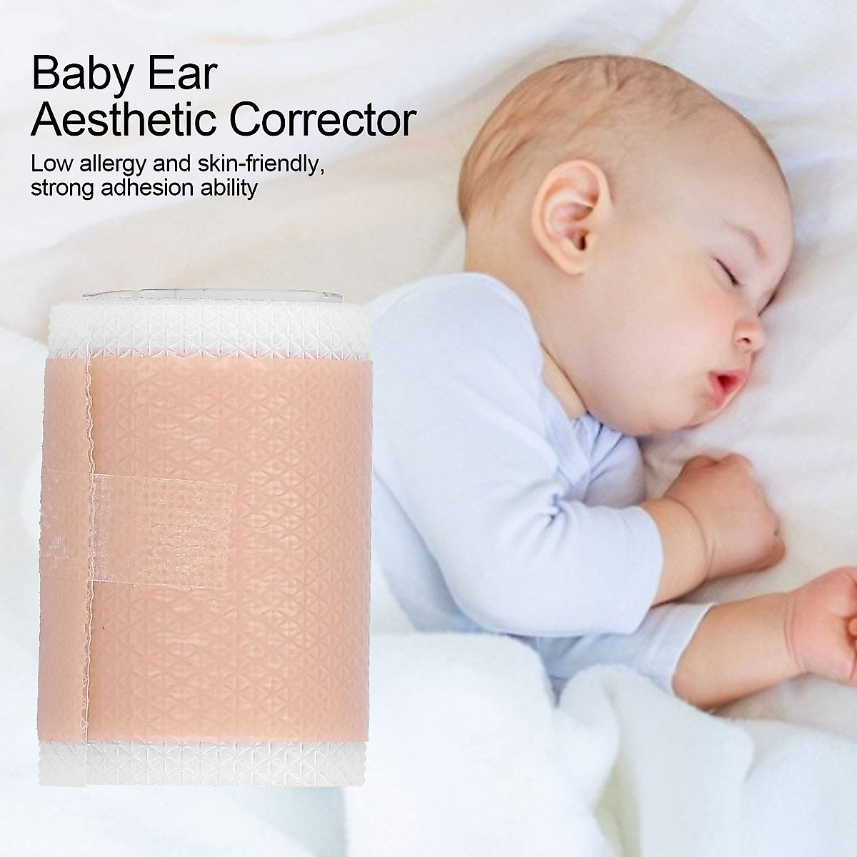 ZJchao Ear Corrector, 4 X 50cm Silicone Newborn Baby Ear Aesthetic Correctors Kids Infant Protruding Ear Patch Stickers Infant Protruding Ear Patch Stickers for Babies with Protruding Ears
