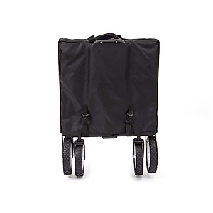 MacSports Collapsible Folding Outdoor Utility Wagon, Black