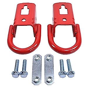 JDMSPEED New Towing Hook Red Front Pair FL3Z17N808A FL37-17N808-A Replacement For Ford F-150 2015 2016 2017 2018 2019