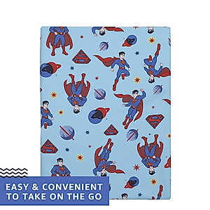 Warner Brothers Superman Blue and Red Icon, Planets, and Stars Preschool Nap Pad Sheet