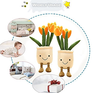 CHELEI2019 13.8" Plant Stuffed Animal,Tulip Plush Toy Flower Pot Stuffed Plush Pillow Doll