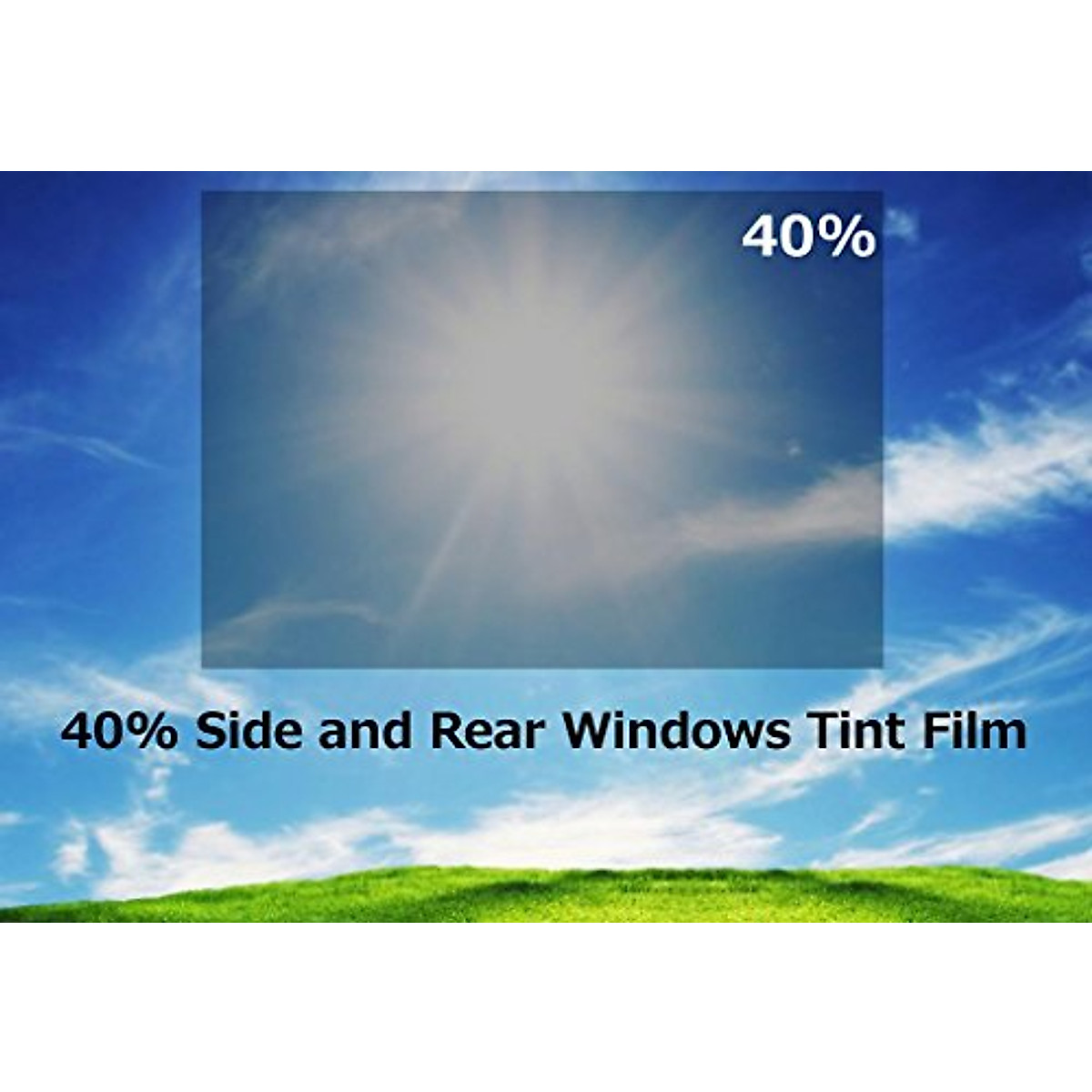 PROTINT WINDOWS 40% Shade Color 36 Inches by 10 Feet Window Tint Film Roll, for Privacy and Heat Reduction