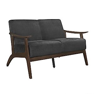 Lexicon Savry Living Room Loveseat, Dark Gray