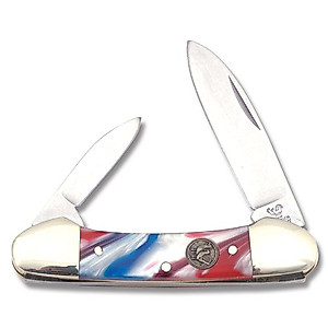 HR102STAR HEN-ROOSTER BABY-BUTTERBEAN CELLULOID SOLINGEN FOLDING POCKET KNIVES STAR-SPANGLED-BANNER SOLINGEN