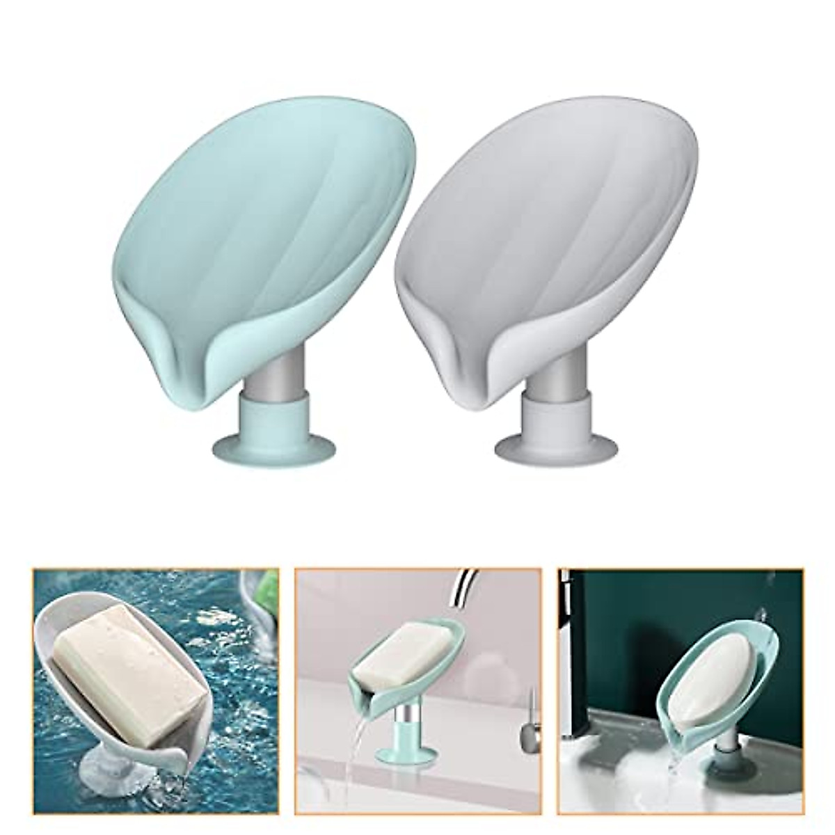 4 Pcs soap Drainer self draing soap Sucker Holder Suction Cup soap case Soap Drying Dish Soap Dish with Drain Plastic pallets Practical soap Shelves Drying Rack Travel Sponge abs