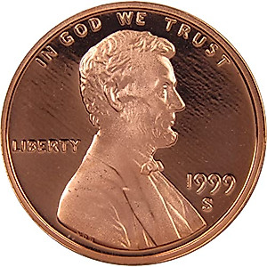 1999 S Lincoln Memorial Cent Choice Proof Penny 1c Coin Collectible
