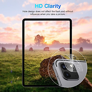 Tensea [3 Pack] for iPad Pro 12.9 11 2020 & 2021 Camera Lens Screen Protector, Anti-Overexposure Design, Tempered Glass iPad Pro 12.9 11 inch Screen Protector for Camera Lens, HD Clear, 3 Pack