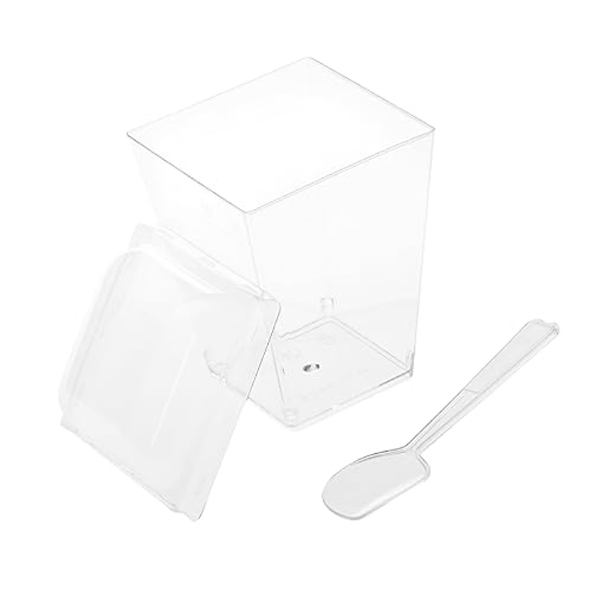 Healeved 20 Sets dessert cup wedding favors jars dessert tumbler cups parfait cups with lids mousse cup clear container with lid appetizer bowls appetizer cup square cube cup jelly cake cup