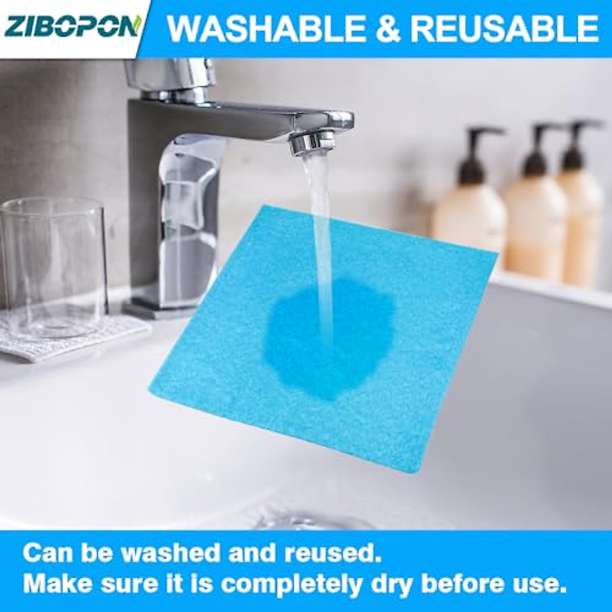 Zibopon 19-3100 Disposable Filter Bags Compatible with Stanley 5-6 Gallon Wet/Dry Vac: SL18115, SL18115P, SL18116, SL18116P, 2 Reusable Filters & 1 Retaining Band(8 Pack)