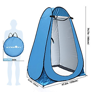 anngrowy Pop Up Shower Tent Portable Outdoor Camping Bathroom Toilet Tent Changing Dressing Room Privacy Shelters Room for Hiking and Beach Sun Shelter Picnic Fishing– UPF40+ Waterproof