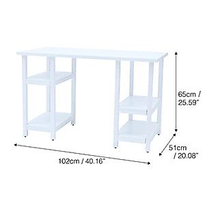 Fantasy Fields Wooden Desk and Chair Set with Storage Shelves with a Modern Design for Students and Crafters, White
