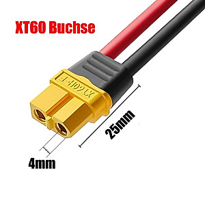 iHaospace XT60 Extension Cable 6FT 12AWG Male to Female for for RC Battery Portable Power Station Solar Panel Solar Generator