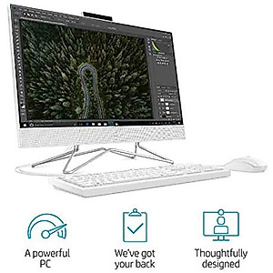HP 23.8" Touchscreen IPS FHD WLED backlit All-in-One Desktop, AMD Ryzen 3 3250U, 8GB DDR4, 1TB 7200RPM HDD + 256GB PCIe NVMe SSD, Optical Drives, WiFi, Bluetooth, Camera, Media Card Reader, Windows 10