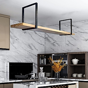 Ceiling Floating Wine Rack - Hanging Solid Wood Shelf Bottle Rack, Hanging Ceiling Rack Wall Shelf, Suspended Wrought Iron Solid Wood Wine Rack, Bar Kitchen Display Stand ( Size : 120*30*50CM )