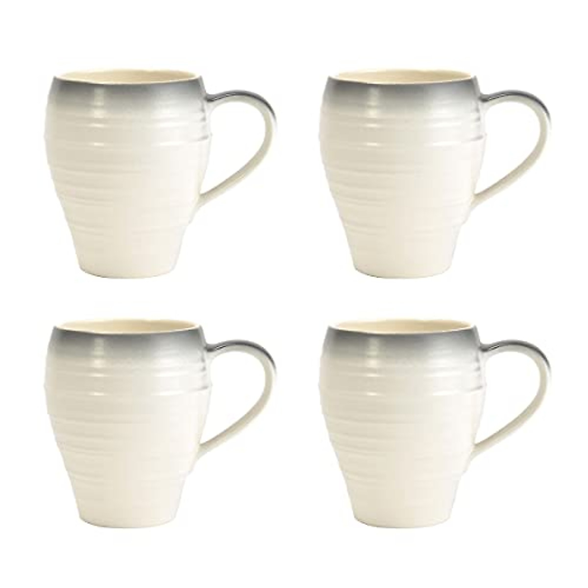 Mikasa Swirl Ombre Graphite 16 Piece Dinnerware Set, Service for 4