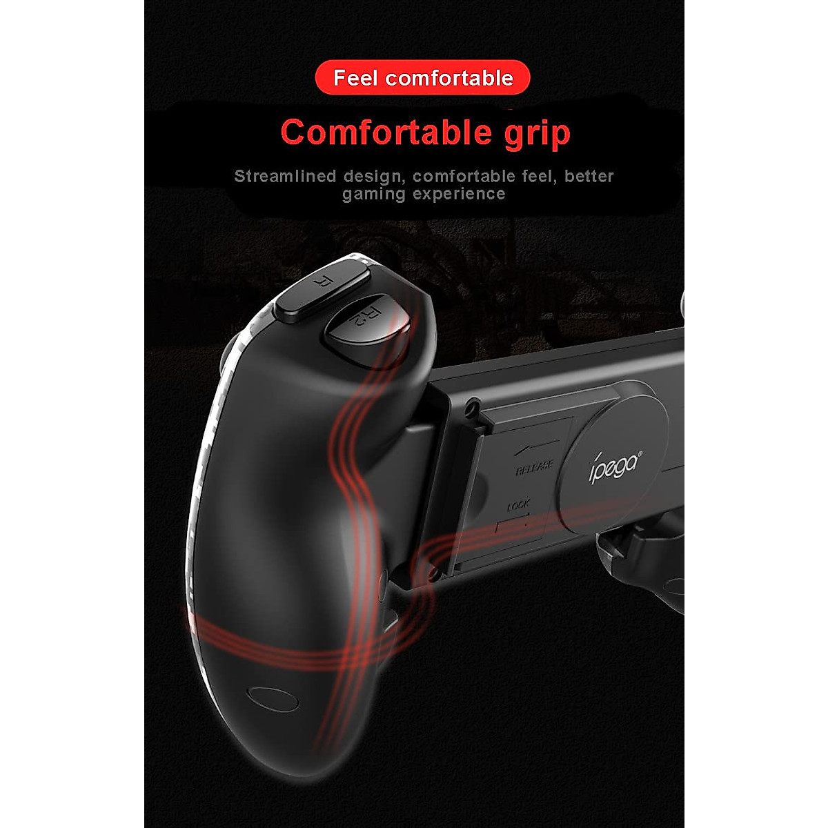 ipega-PG-9083S Wireless game controller for iPhone14/13/12/11/X/XR/8/ ipad for Galaxy S23/S22/S21/S10/ Note20/10 ,LG,one Plus,Android Smartphone Tablet (grey)