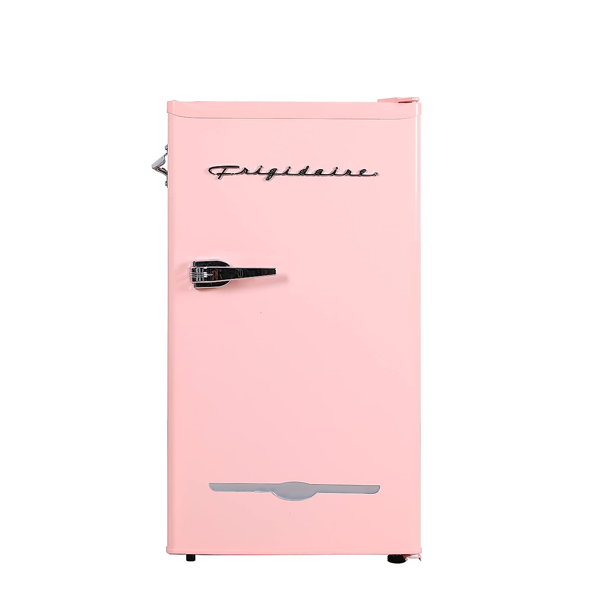 FRIGIDAIRE EFR376 Retro Bar Fridge Refrigerator with Side Bottle Opener, 3.2 cu. Ft, Pink/Coral & Nostalgia Retro Countertop Microwave Oven, 0.9 Cu. Ft. 800-Watts with LED Digital Display, Cu.Ft, Pink