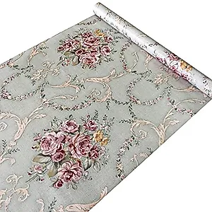 HOYOYO 17.8 x 78 Inches Self-Adhesive Shelf Liner, Self-Adhesive Shelf Liner Dresser Drawer Paper Wall Sticker Home Decoration