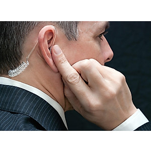 Btanadi Spy Earpiece Secret-Service-Costume, Fake Earpiece for Men-in-Costume-Black/FBI/Secret Agent/MIB/Secret Service/Security Guard Costumes Accessories for Kids