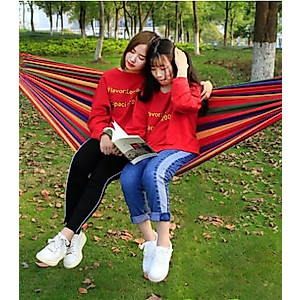 GUAGLL Outdoor Double Canvas Hammock Garden Hammock Chair Dorm Swing 2 Person 450 Pounds