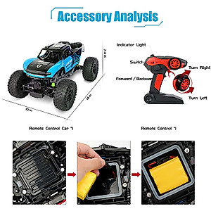 RC Cars 1:12 Remote Control Car, 2.4GHz Waterproof Racing Car Off-Road RC Crawler Toy Gift with Two Rechargeable Batteries
