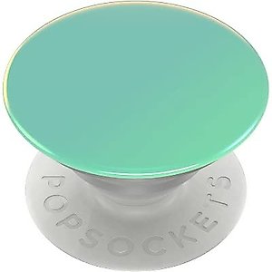 PopSockets: Phone Grip with Expanding Kickstand, Pop Socket for Phone - (Chrome Seafoam)
