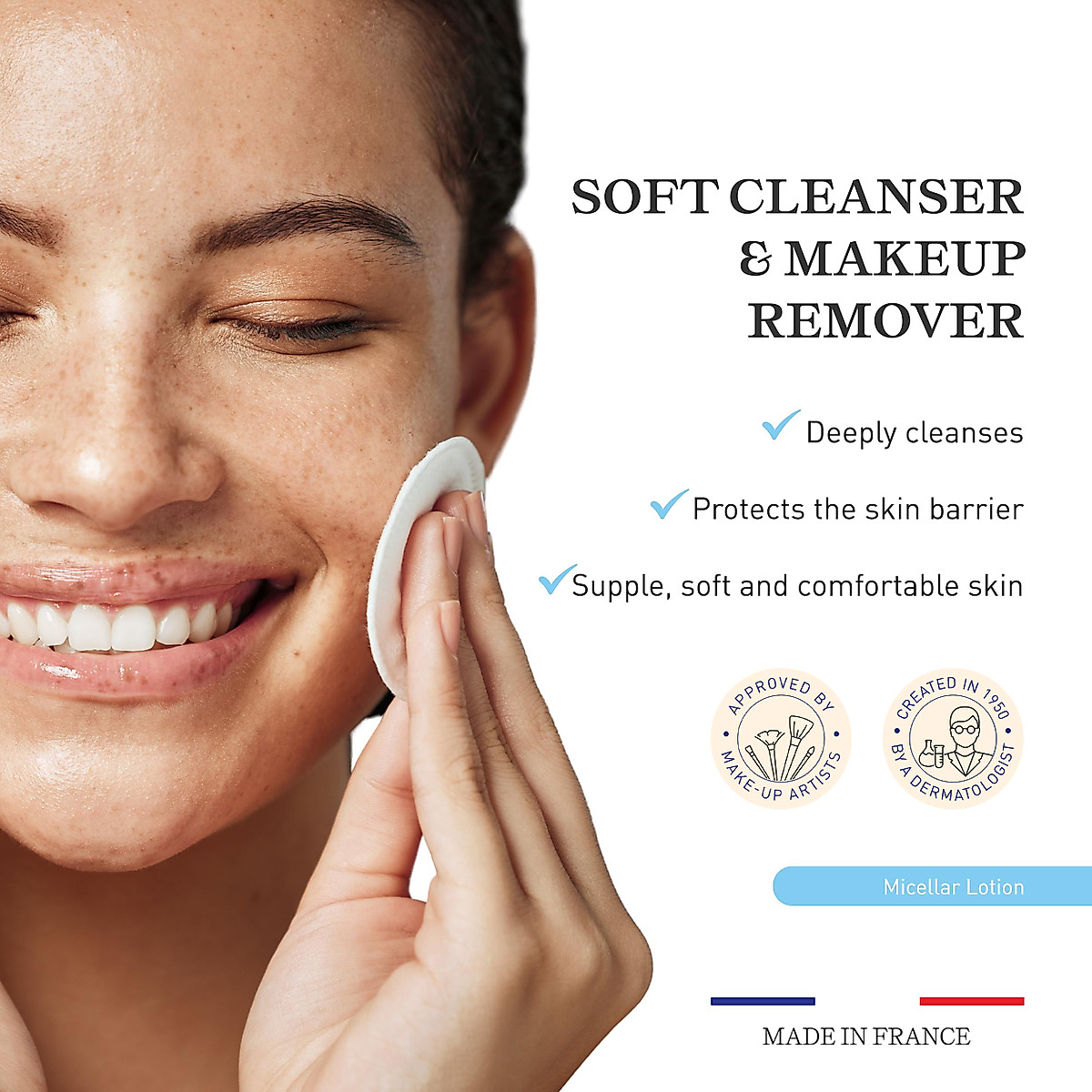 Embryolisse Gentle Micellar Lotion for Face and Eyes. Natural Floral Water Makeup Remover & Cleansing Care With Chamomile, Cornflower & Witch Hazel, 8.45 Fl Oz