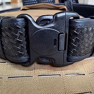 ROCOTACTICAL 2.25" Replacement Buckle System for 2-1/4in Duty Belt, Tri-Release Plastic Belt Buckle, Triple Lock,2-Pack, Black