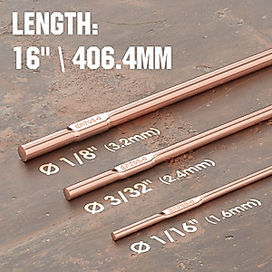 YESWELDER Mild Steel TIG Welding Rod ER70S-6 3/32"x16" 5LB