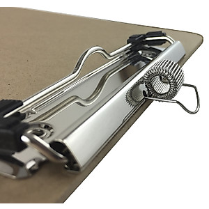 Pen Holder Clipboard, Letter Size, Low Profile Clip, Hardboard Single (Pen Included)
