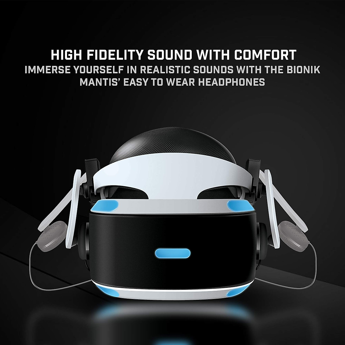 Bionik Mantis Attachable VR Headphones: Compatible with PlayStation VR, Adjustable Design, Connects Directly to PSVR, Hi-Fi Sound, Sleek Design, Easy Installation
