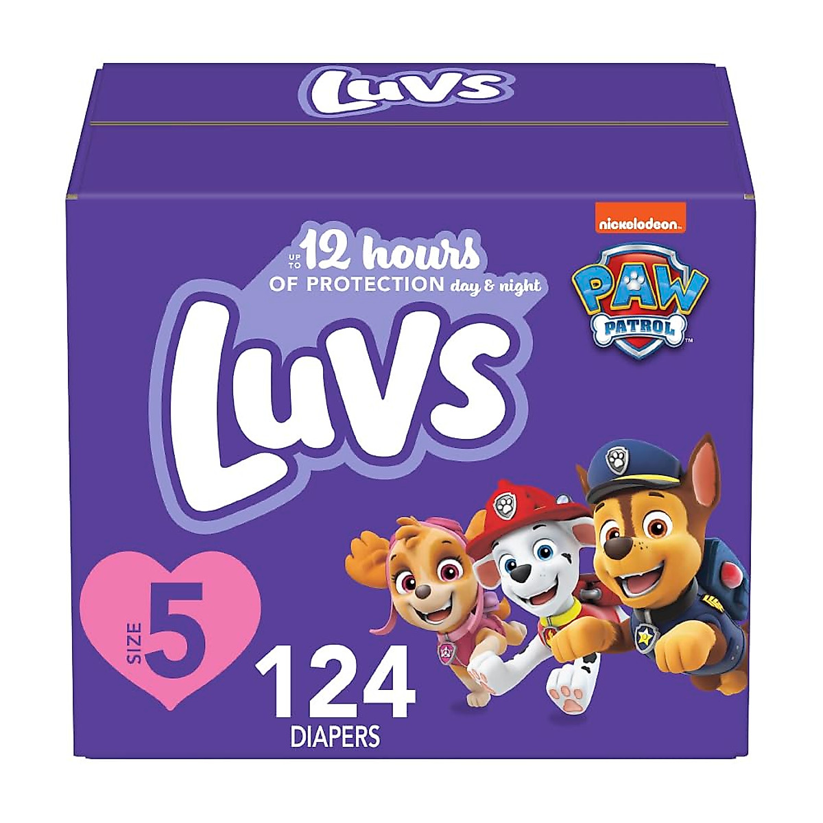 Luvs Size 5 Baby Diapers, Platinum Protection Bluey Diapers for Day & Night, Size 5, 124 Count (Packaging May Vary)