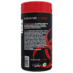 Insane Labz 28 Days Later Men’s Test Booster, Increase Stamina, Endurance, Strength and Lean Muscle Mass, 30 srvgs, 90 Capsules