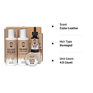Beard Kit - Cedar Leather - 4 items set (CL)