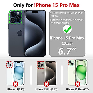 Varikke for iPhone 15 Pro Max Wallet Case Detachable with Card Holder for Women, Fashion Glitter PU Leather Strap Magnetic Flip Wallet Removable Phone Case Cover for iPhone 15 Pro Max 6.7", Black