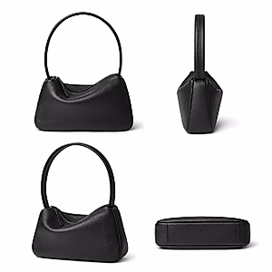 Daiblueland Small Leather Shoulder Bag For Women Premium Top Handle Tote Purse With Zipper Closure