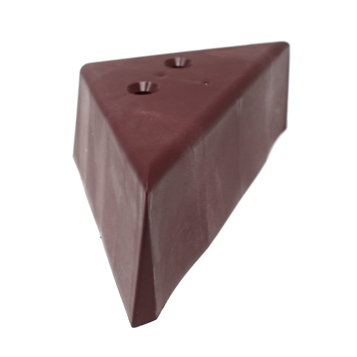 JSP Manufacturing 3" Triangle Plastic Furniture Brown Corner Legs - Sofa Couch Chair Ottoman (1 Leg)