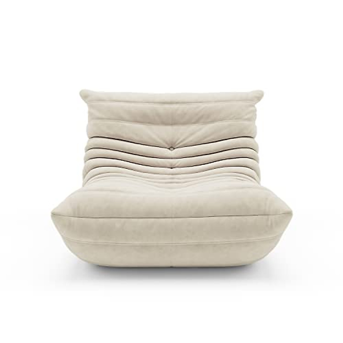 1inchome Fireside Chair, Soft Suede Lounge Chair Lazy Floor Sofa Accent Bean Bag Couch for Living Room Corner Chair Bedroom Salon Office