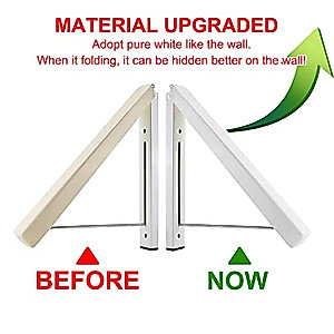 Mai Hongda Folding Clothes Hanger Wall Mounted Retractable Laundry Room Organizer Drying Rack Holder Stainless Steel Rod Hanging on Bathroom Balcony Garage Indoor/Outdoor Dryer (Triangle 1 Pack)