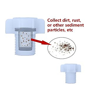 YUHX 7/8" Toilet Water Filter Screen Adapter (2 PCS) for 7/8 Toilet Tank Fill Valve and Bidet T Connector, 7/8 inch Male to 7/8 inch Female with Built-In Filter