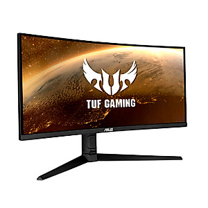 ASUS TUF 34 Inch Curved Gaming Monitor - WQHD (3440x1440), 165Hz, 1ms, Extreme Low Motion Blur, FreeSync Premium, Eye Care, Height Adjustable, DisplayHDR 400, DisplayPort, HDMI, USB - VG34VQL1B